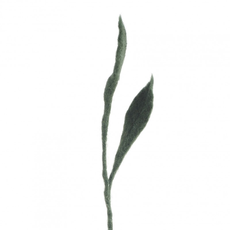 Fleur en laine - Feuille double - AVEVA